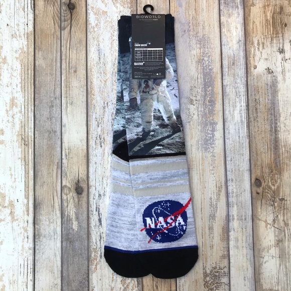 Bioworld | Underwear & Socks | Nasa Space Graphic Print Astronaut Crew Socks | Poshmark